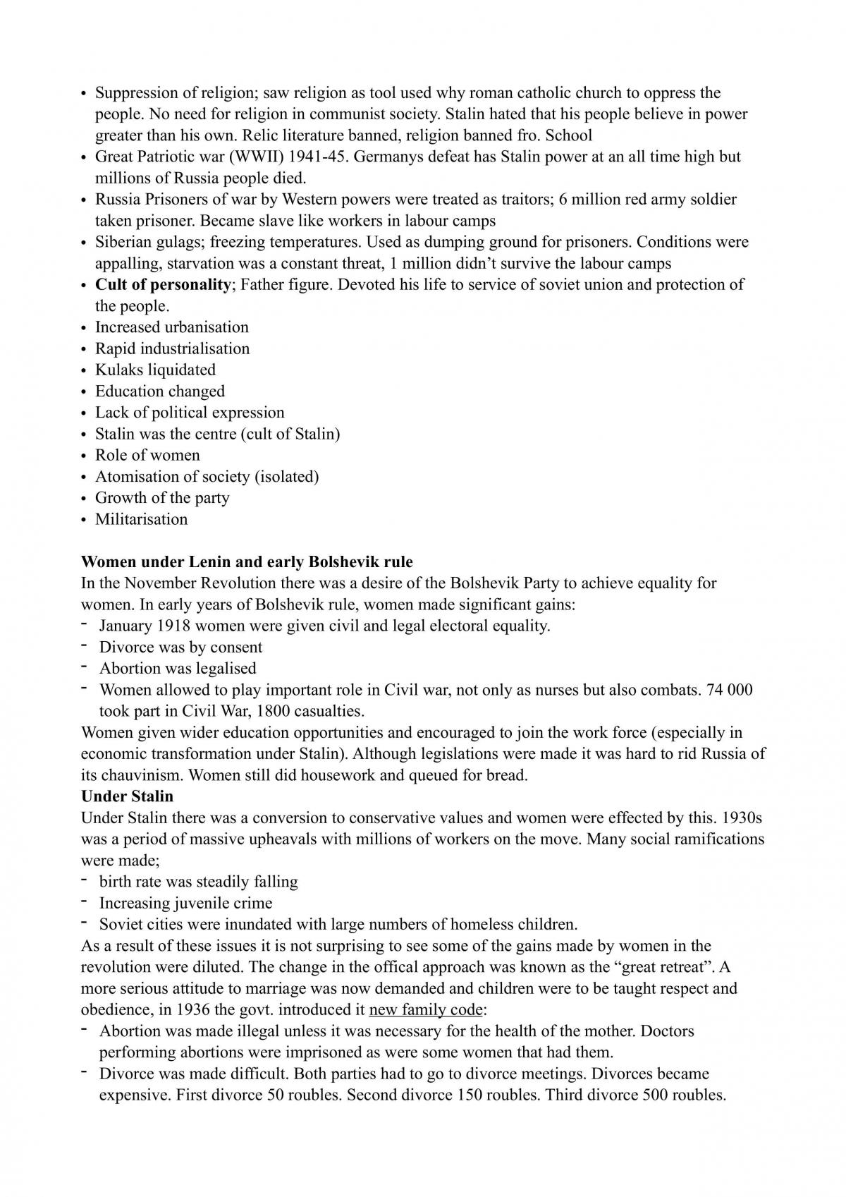 Complete study notes on Russia and the Soviet Union | Modern History ...