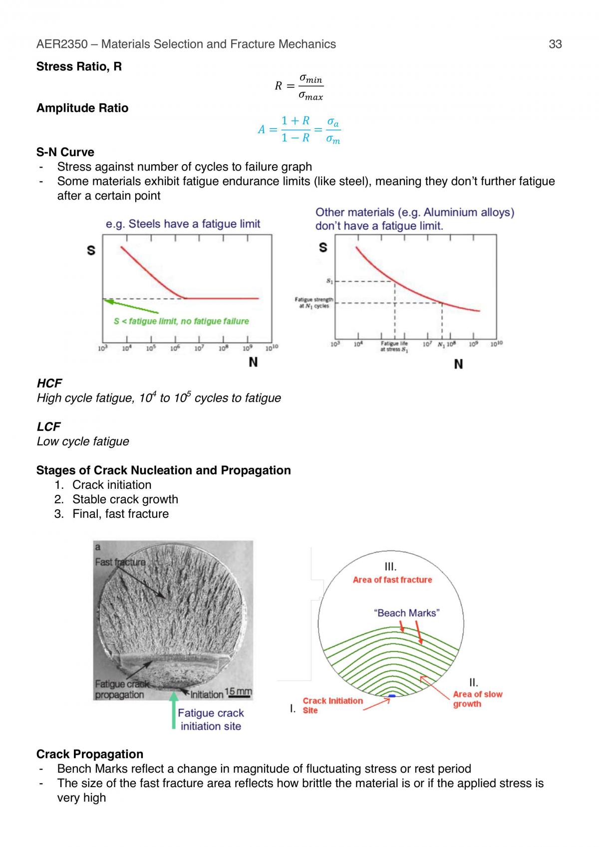 Material Selection & Fracture Mechanics Notes | AER2350 - Material ...