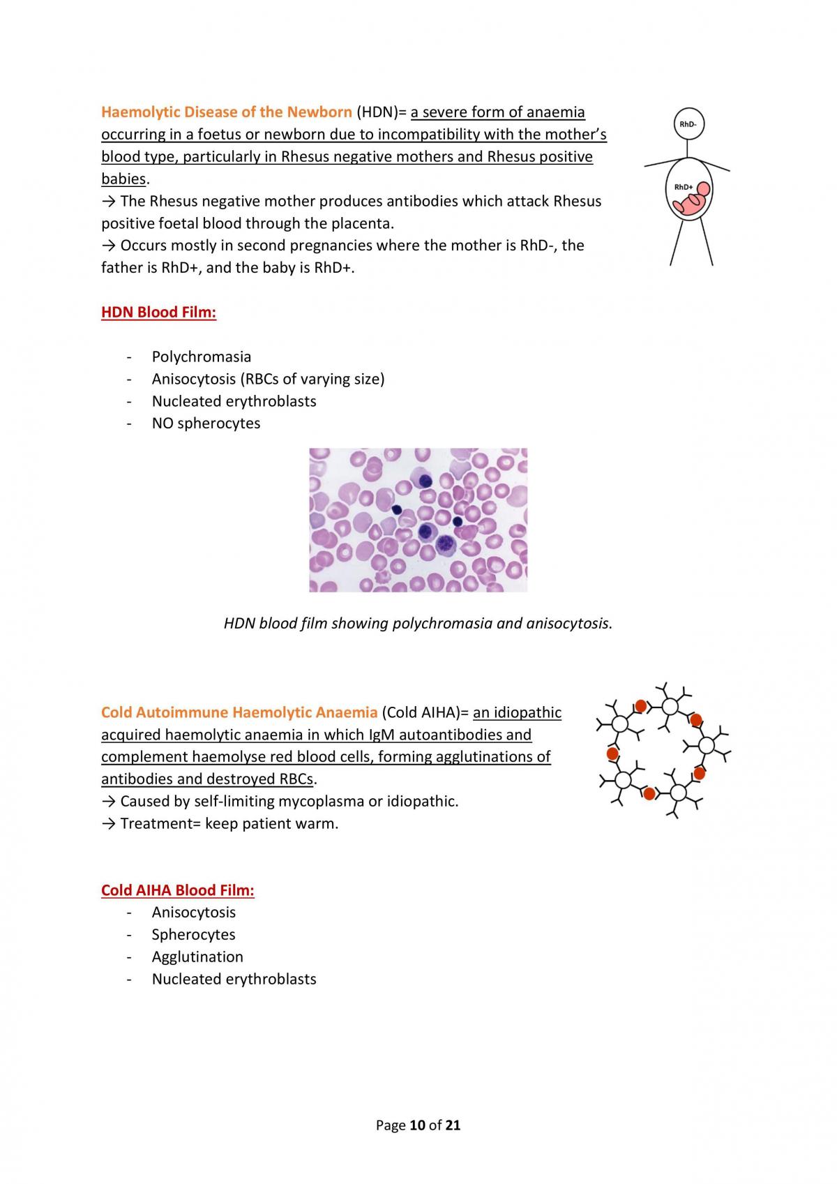 Anaemia Notes | MBChB - Medicine: Phase 3 - Glasgow | Thinkswap