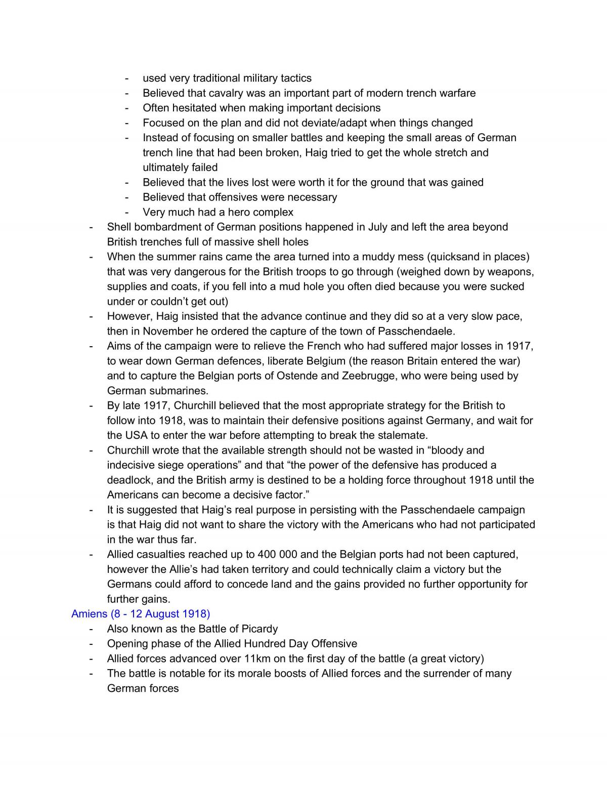 Chinese Civil War & WW1 Notes - Prelim Modern History | Modern History ...
