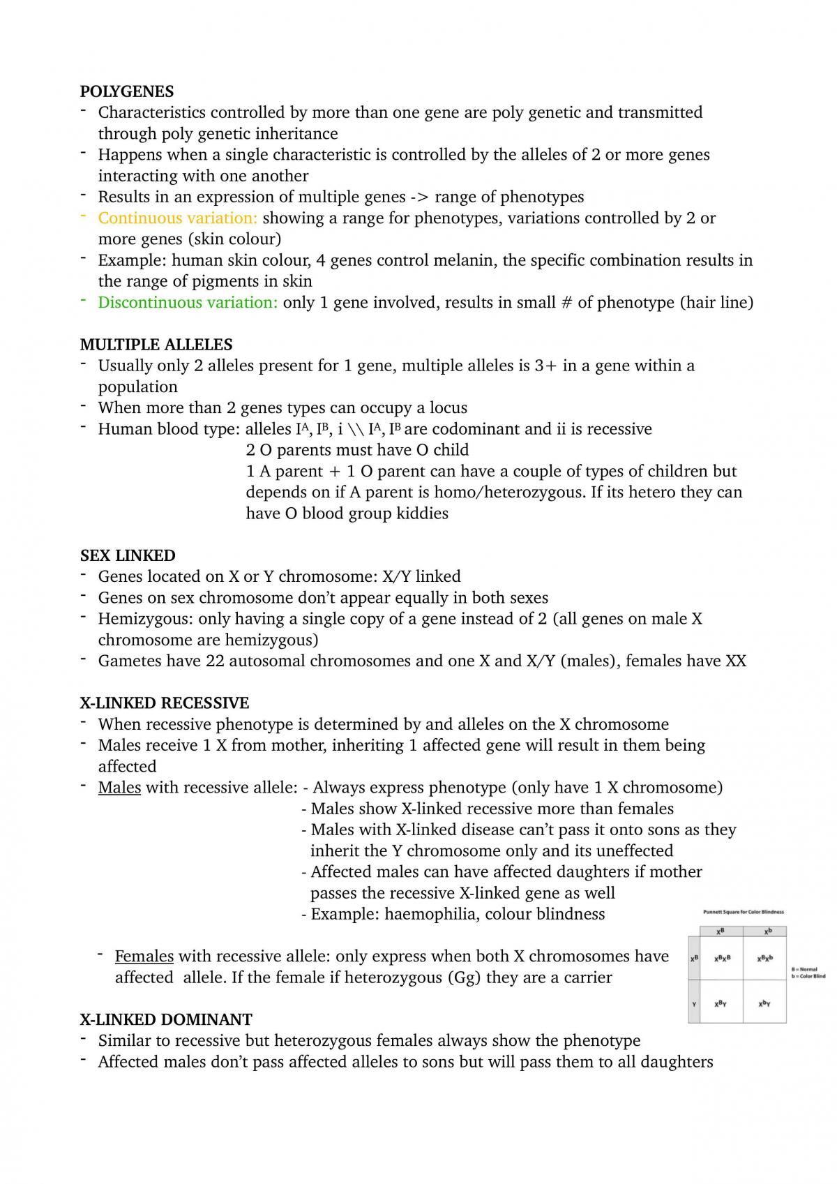 Biology Unit 3 notes | Biology - Year 12 WACE | Thinkswap