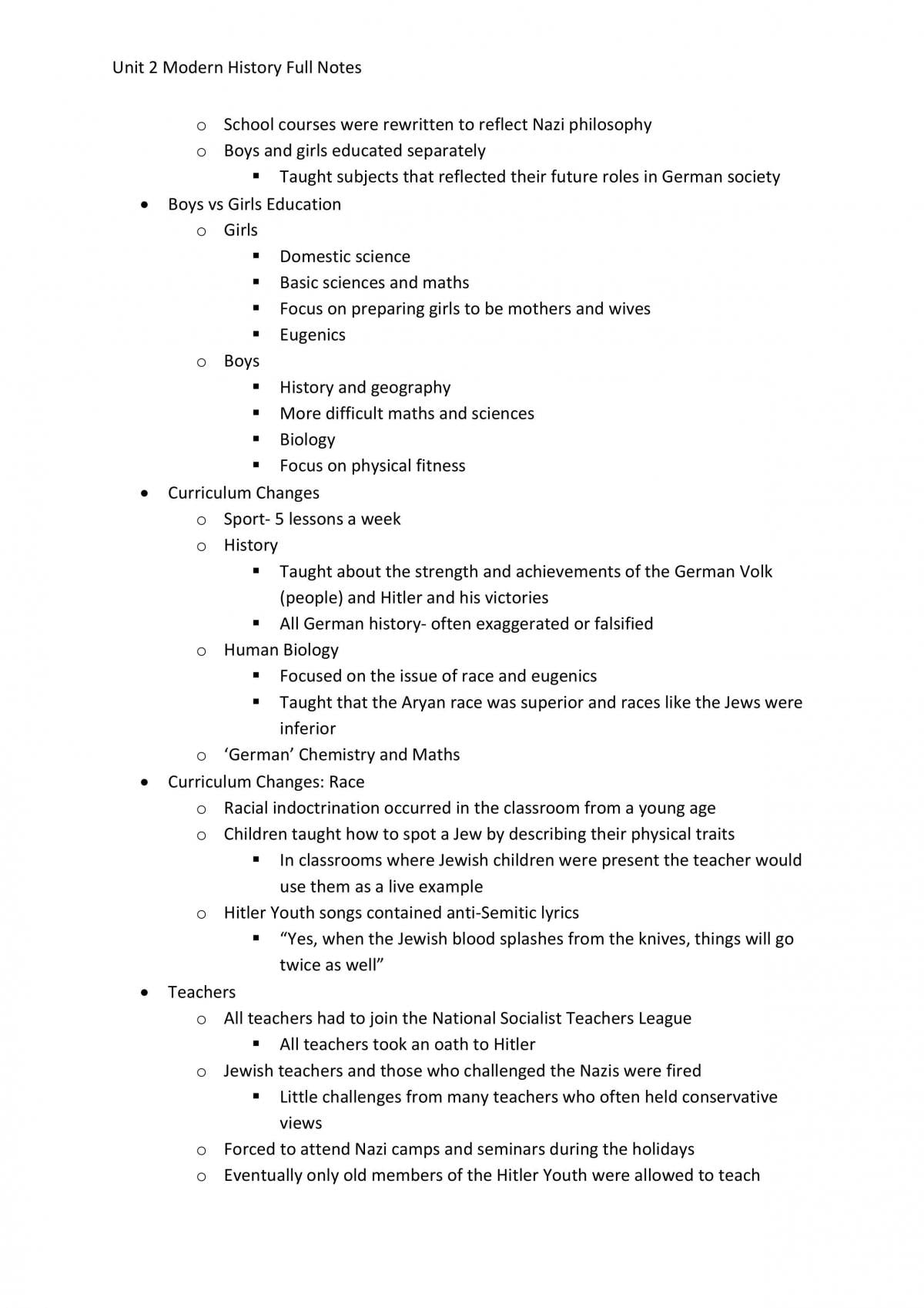 Unit 2 Modern History Germany Full Unit Notes | Modern History - Year ...