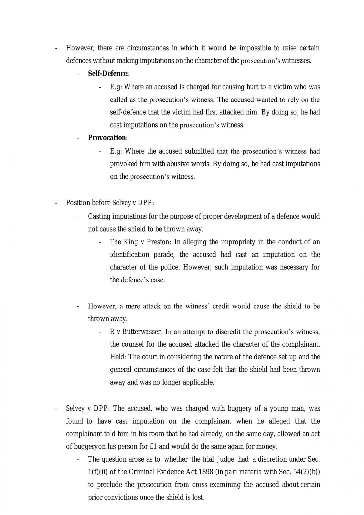 Evidence Law Notes | CLP - Certificate in Legal Practice - BAC | Thinkswap