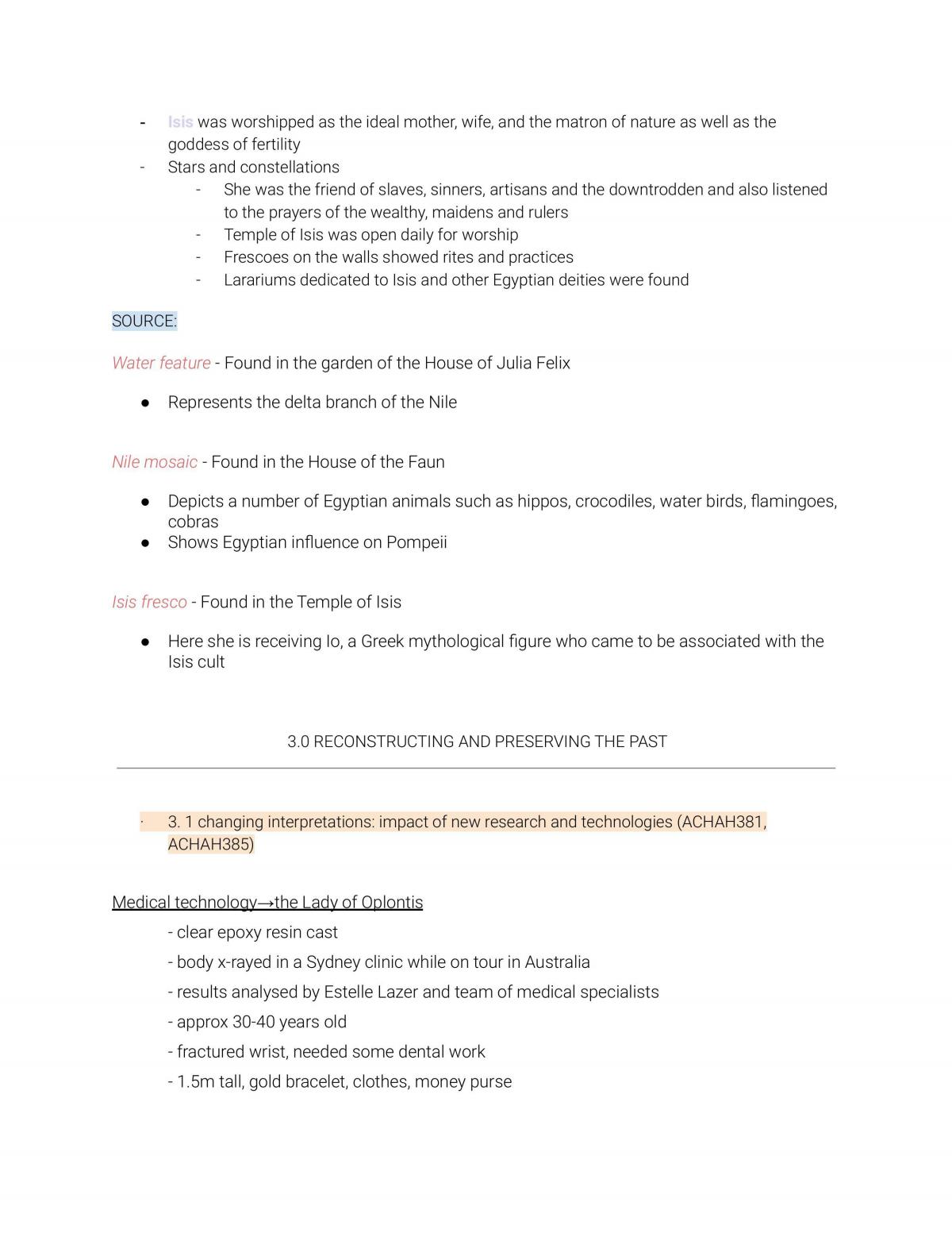 HSC Ancient History Notes: Cities of Vesuvius | Ancient History - Year ...