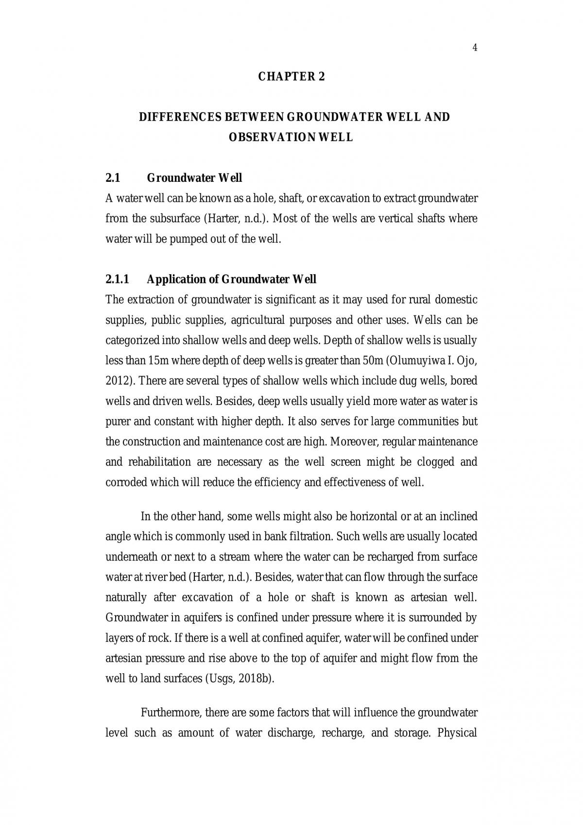 Study of Observation Well and Groundwater Well | UEMX4553 - Groundwater ...