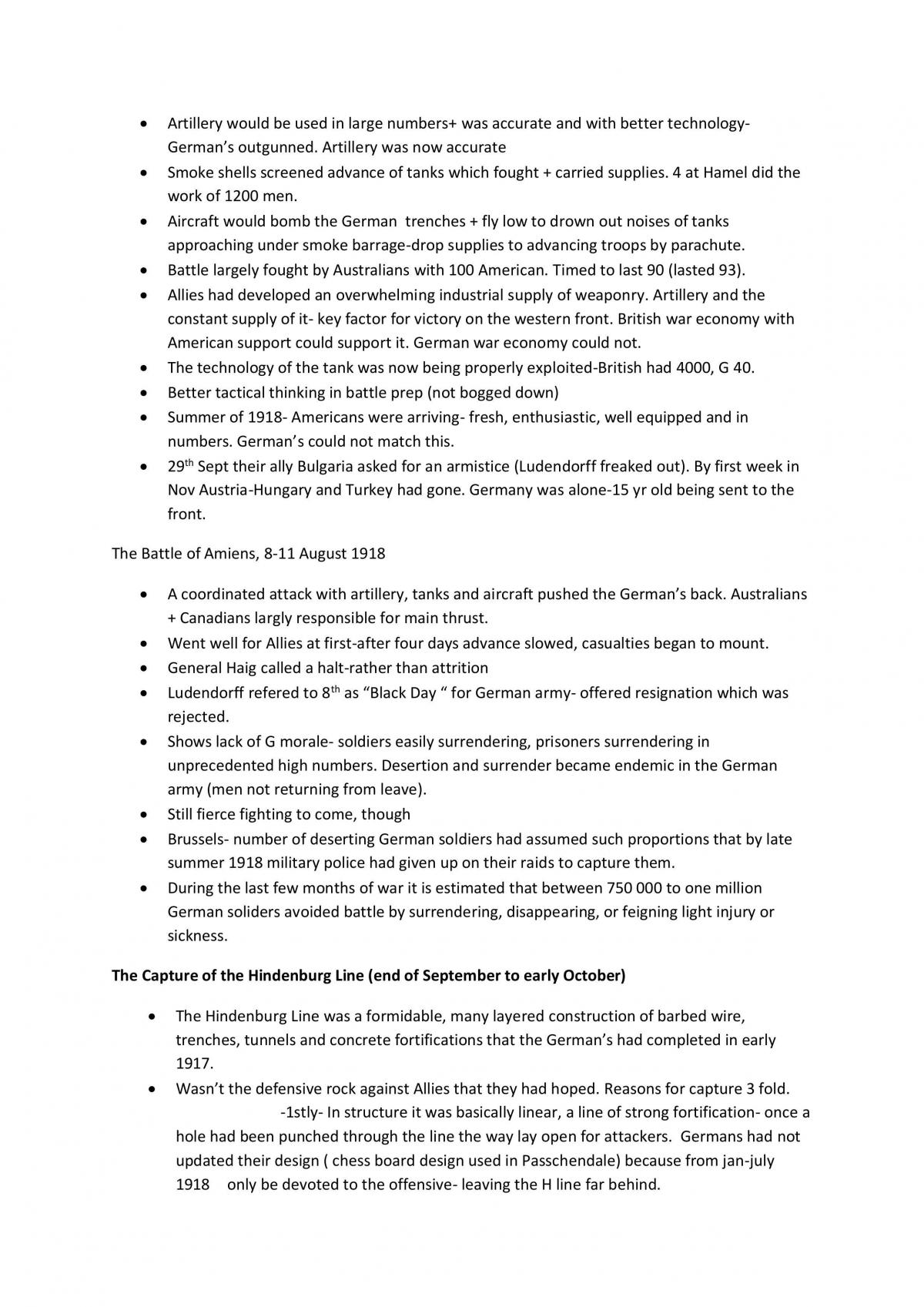 First World War - Complete HSC notes. | Modern History - Year 12 HSC ...