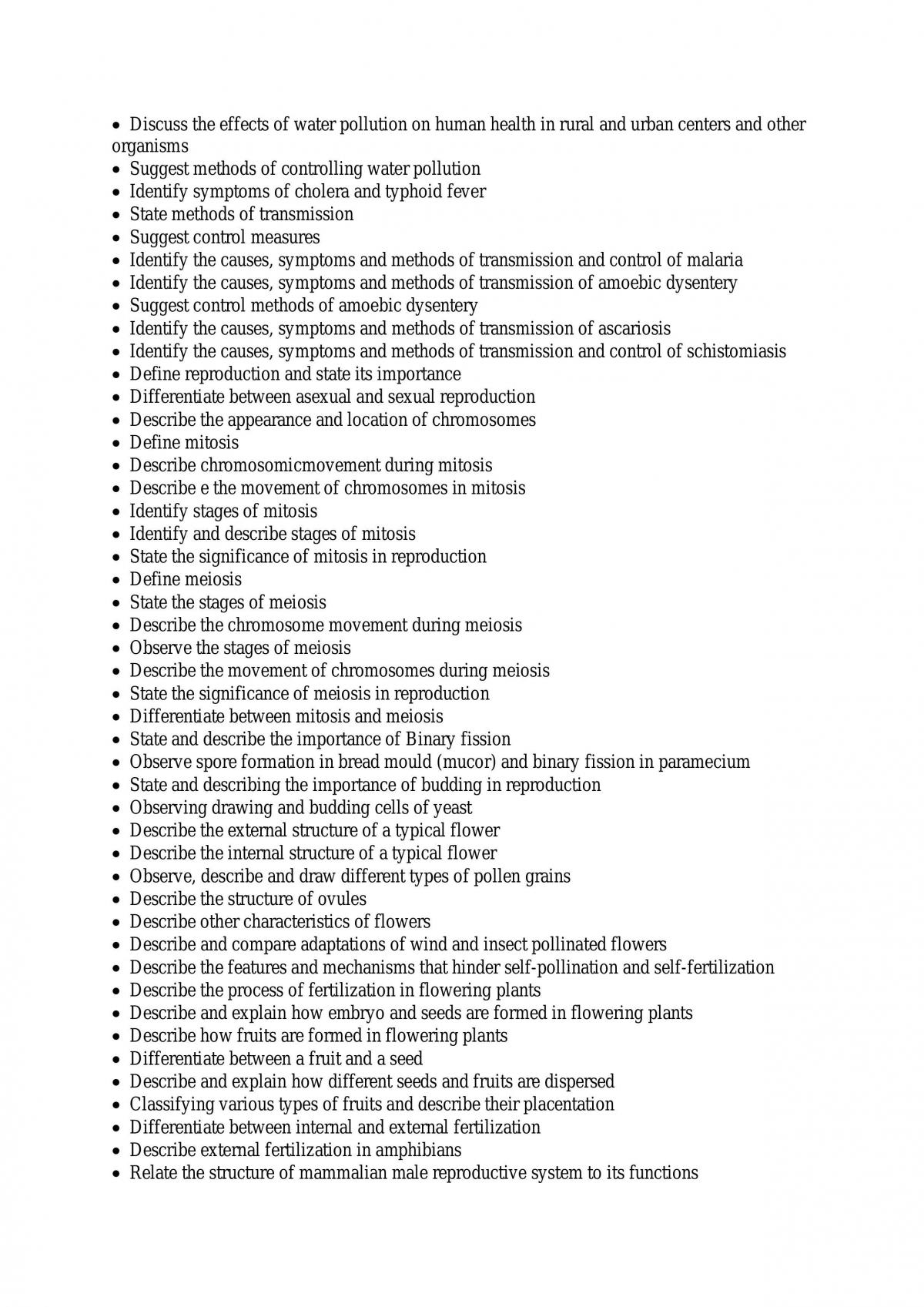 Biology Notes Form 3 - All Chapters | Biology - Form 4 SPM | Thinkswap