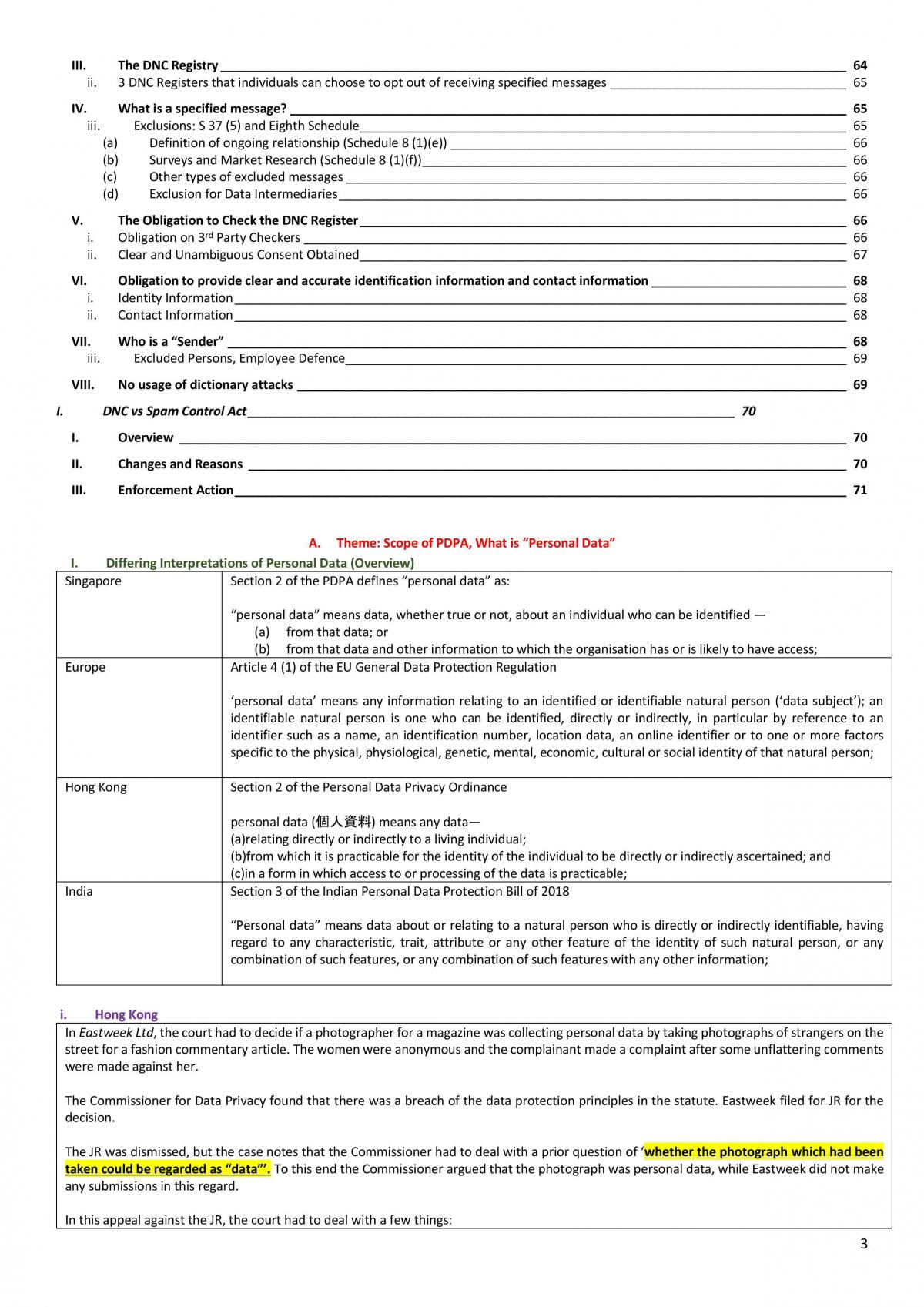 Data Privacy Master Notes for Entire Term | LAW486 - Privacy and Data ...