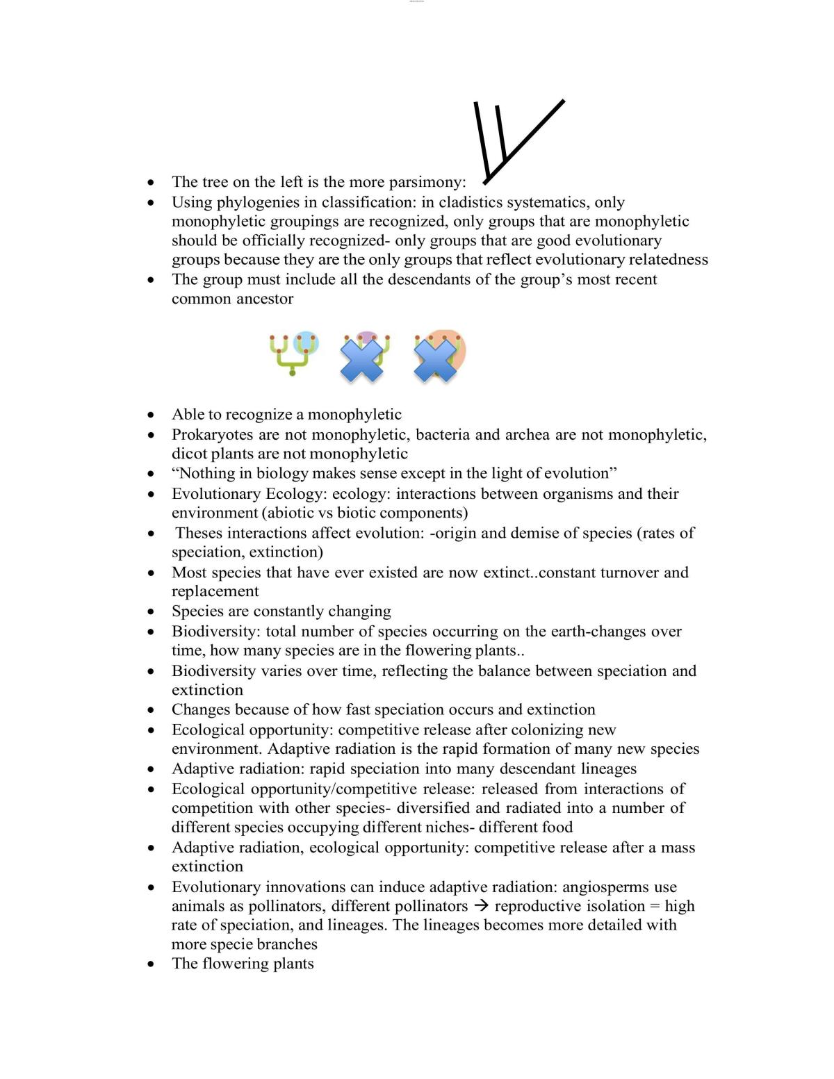 BIOLOGY 1001 Summary | BIOLOGY1001 - Biology for Science I - Western ...