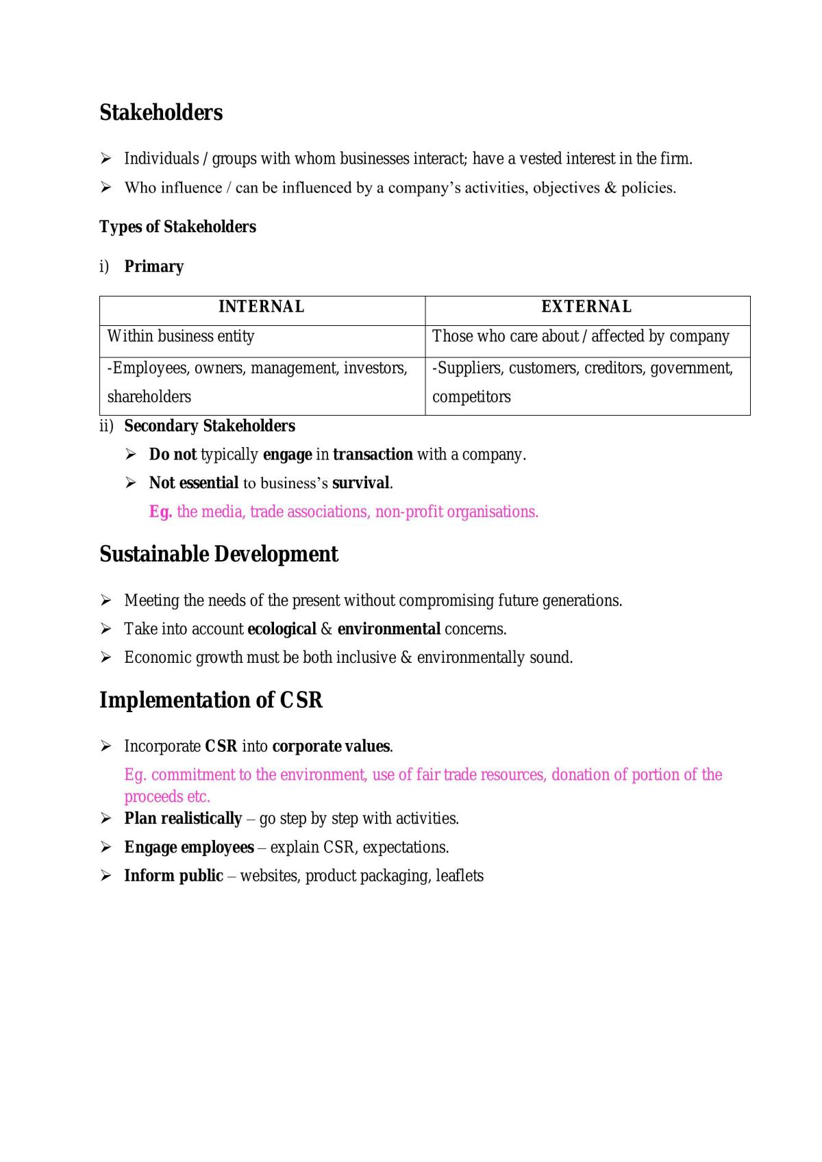 ESR Notes | FIA3101 - Ethics and Social Responsibility - XMUM | Thinkswap