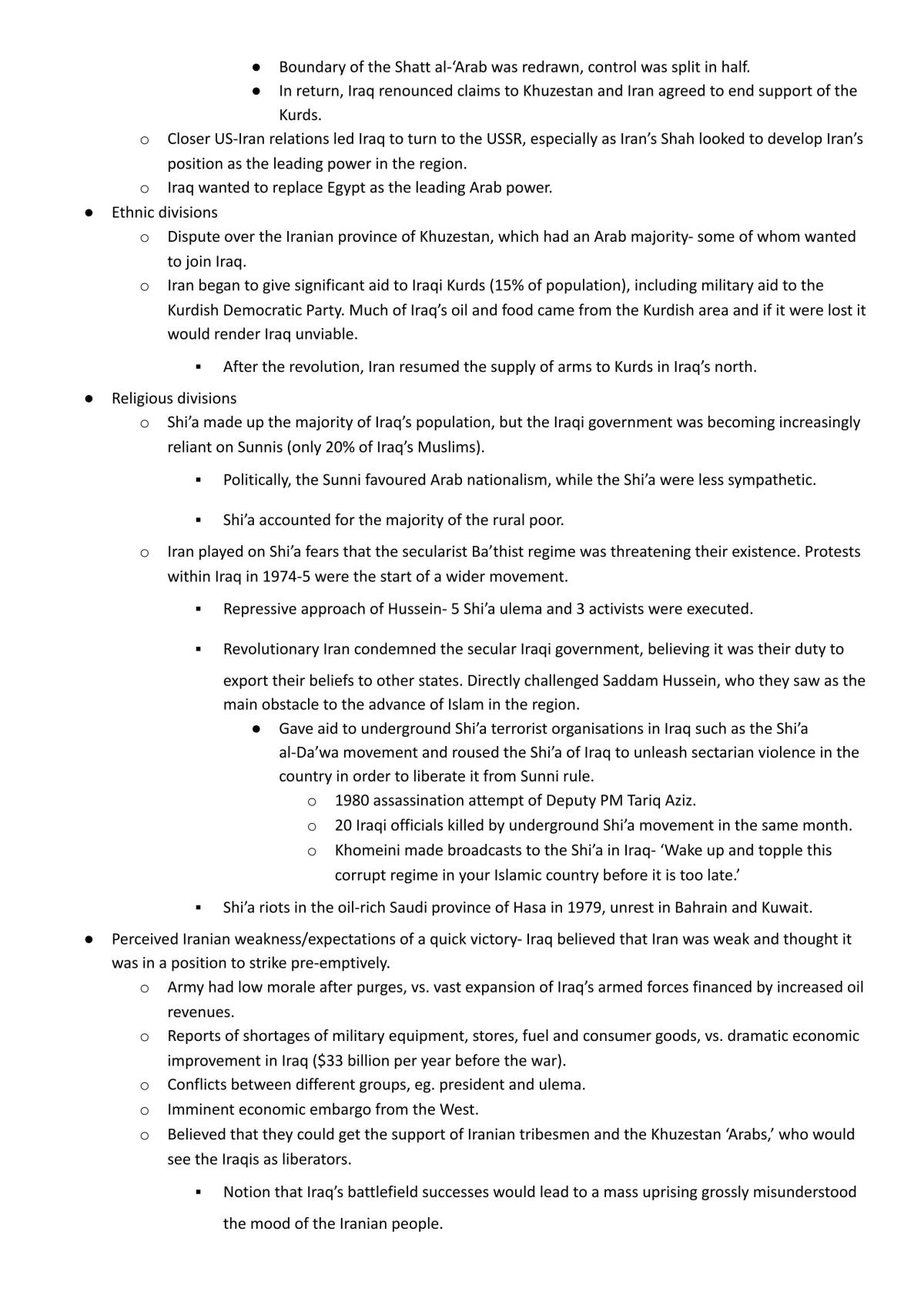 Modern History Iran National Study Notes | Modern History - Year 12 HSC ...
