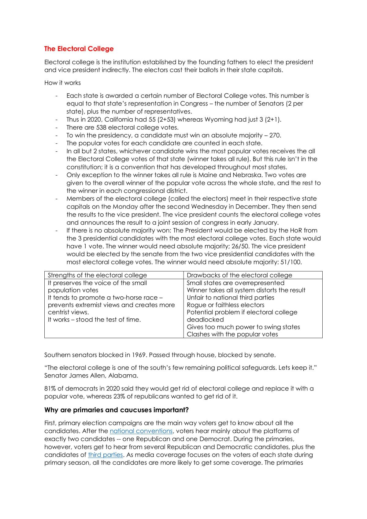 A Level Edexcel Politics USA Topic 5 Democracy and Participation study ...