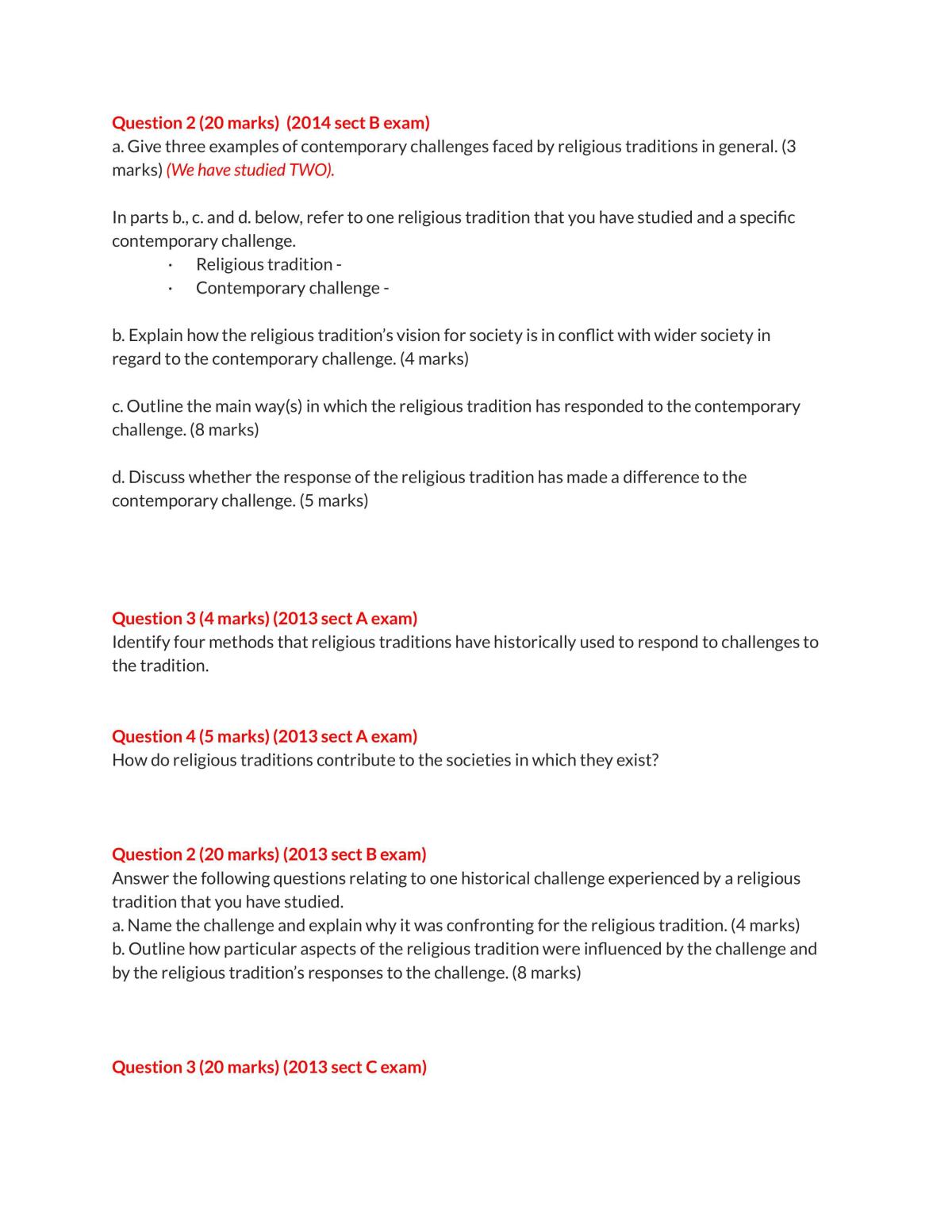 Religion and society full notes | Religion and Society - Year 12 VCE ...