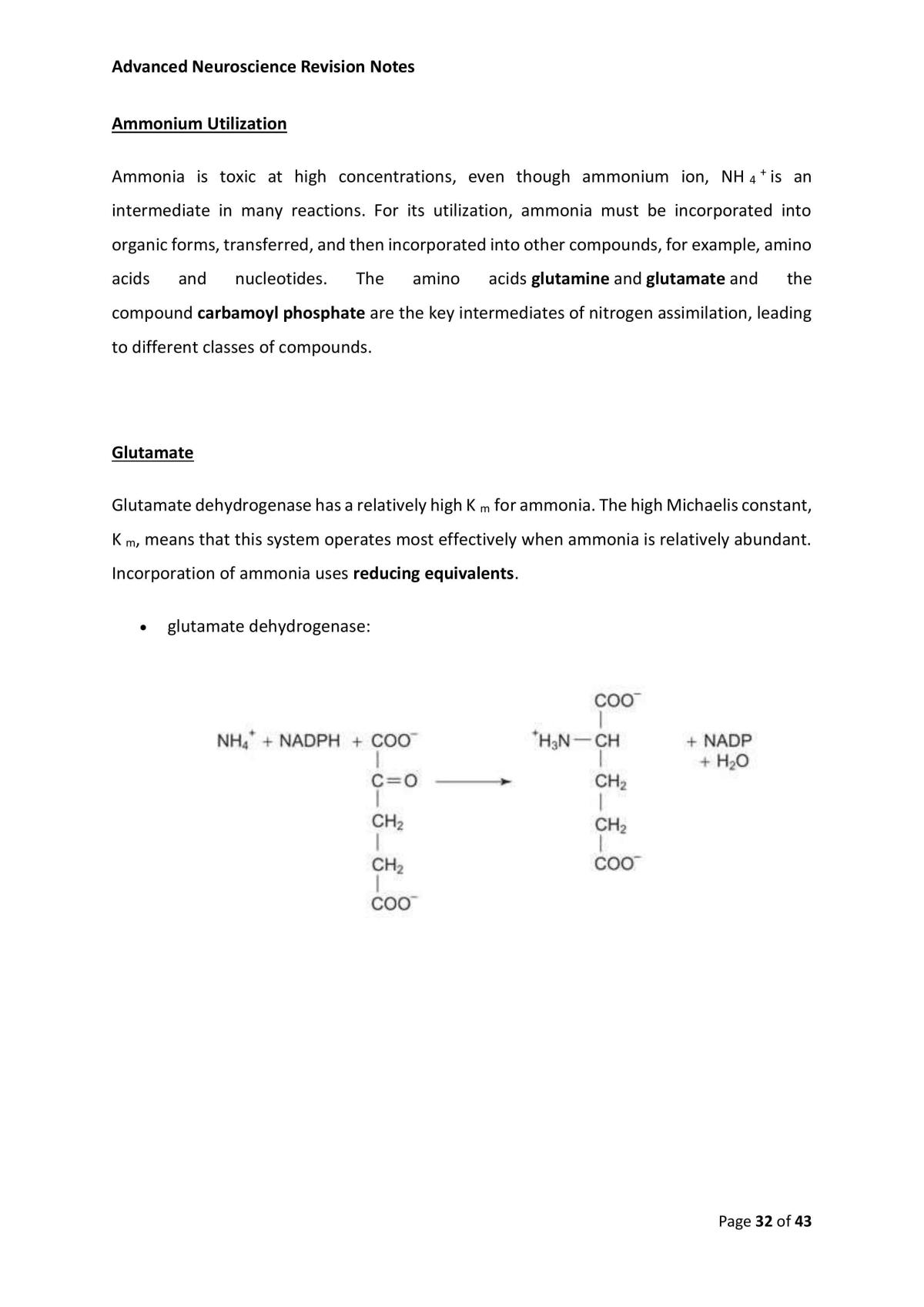Advanced Neuroscience Revision Notes | BMS5004 - Advanced neuroscience ...