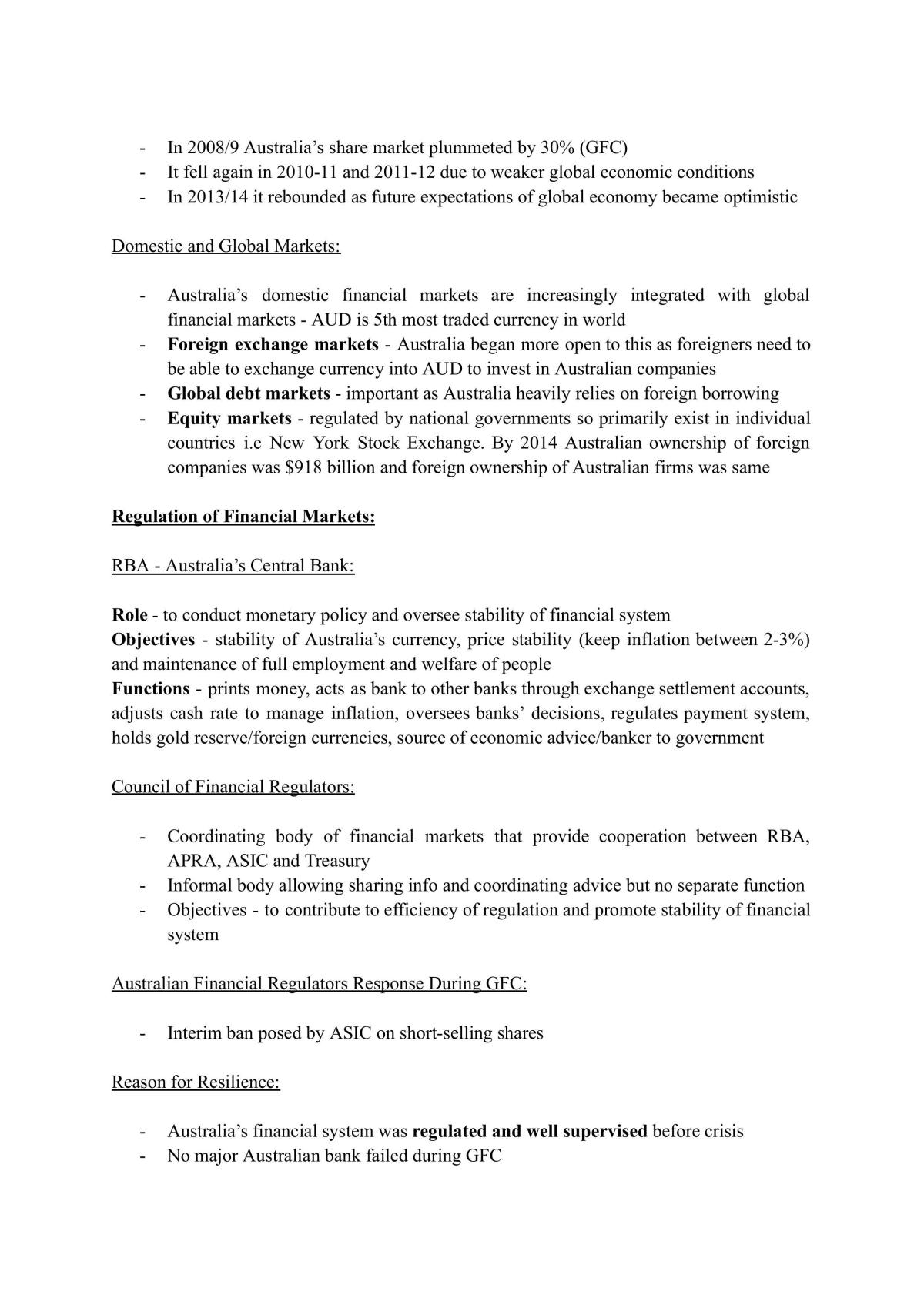 Economics Study Notes | Economics - Year 11 HSC | Thinkswap