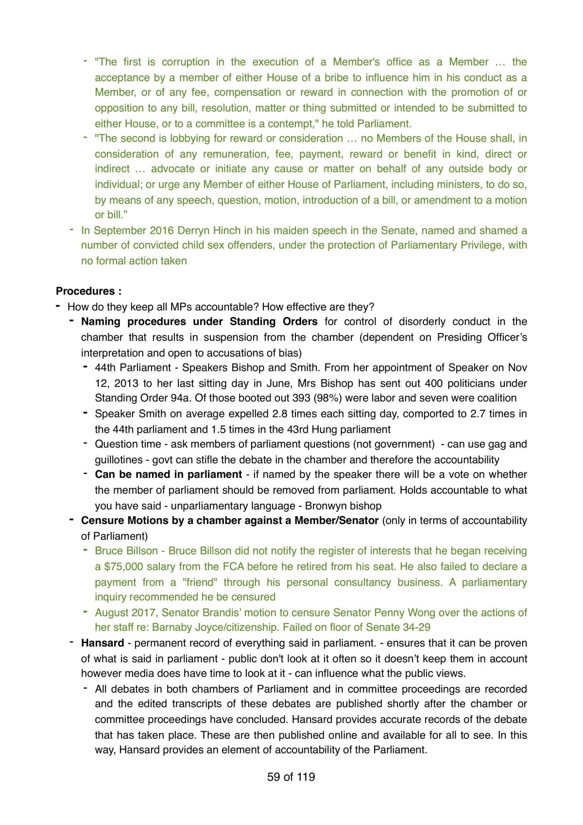 Pols unit 3 and 4 | Politics and Law - Year 12 WACE | Thinkswap