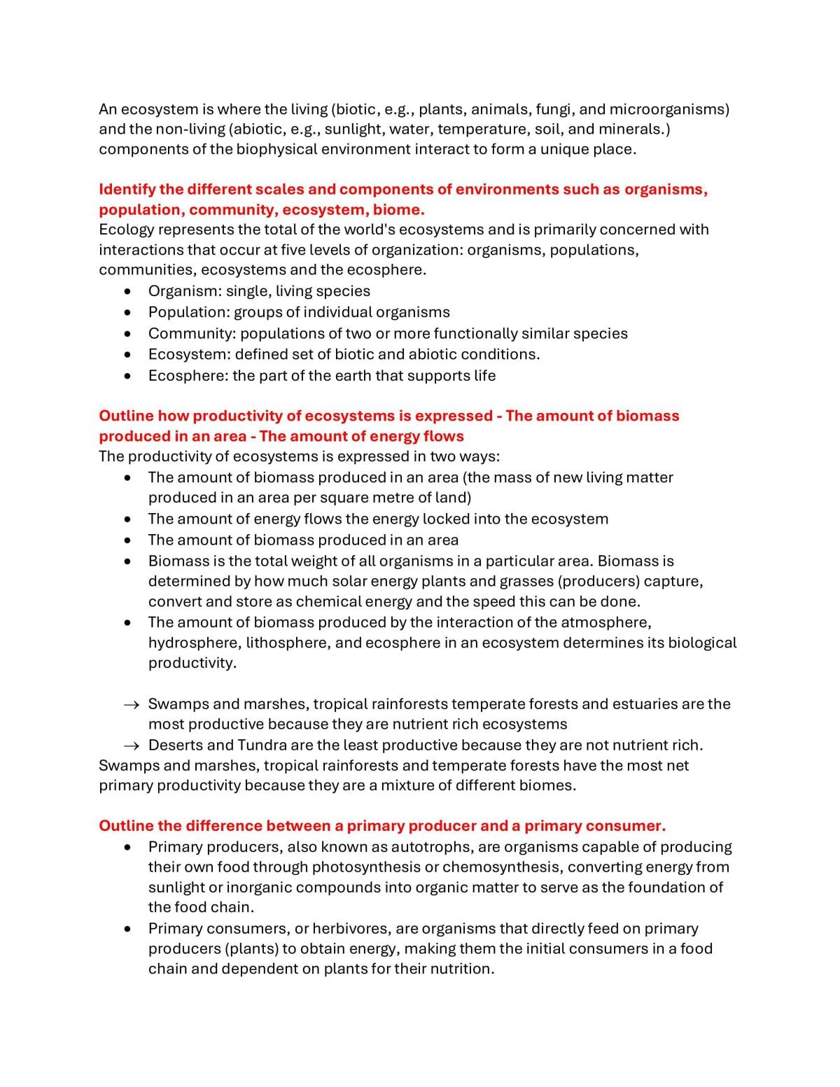 Earth's Natural Systems Notes Refined | Geography - Year 11 HSC | Thinkswap