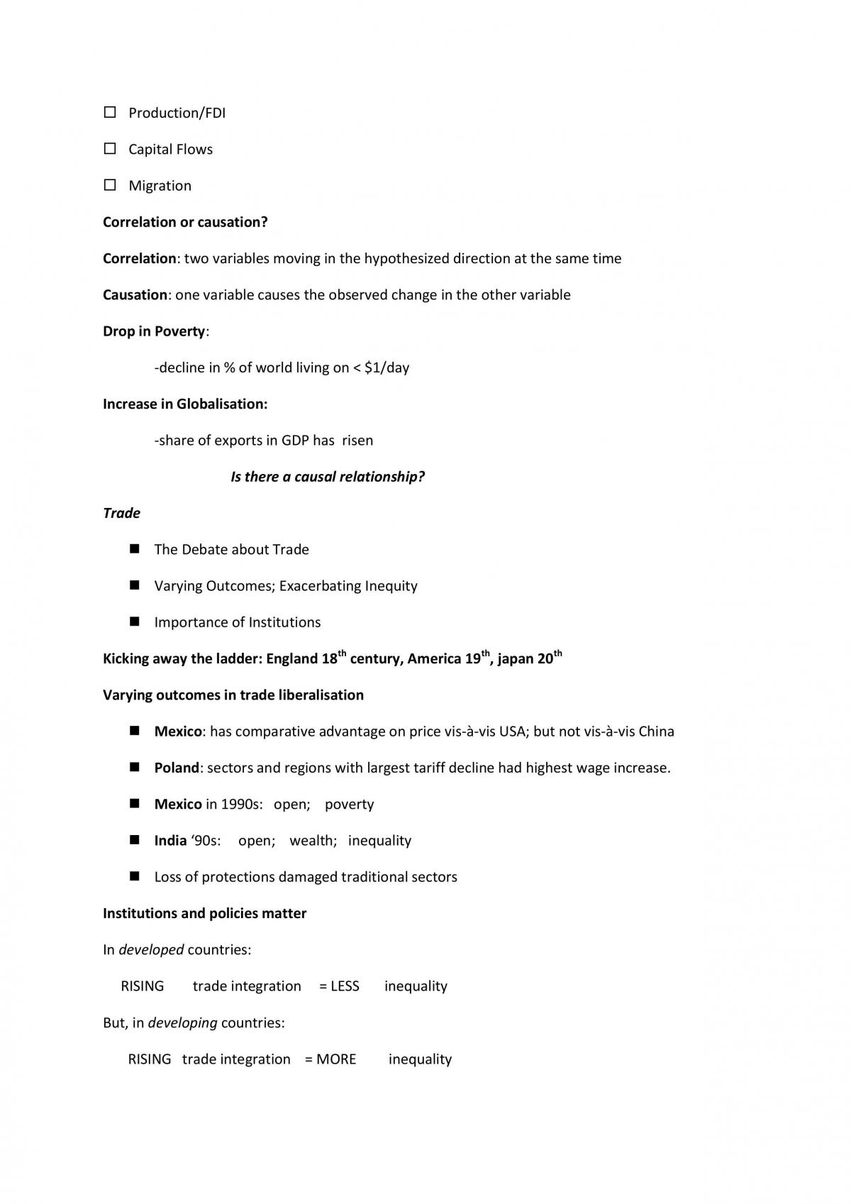 Comprehensive Lecture Notes | GOVT2440 - Globalisation and National ...