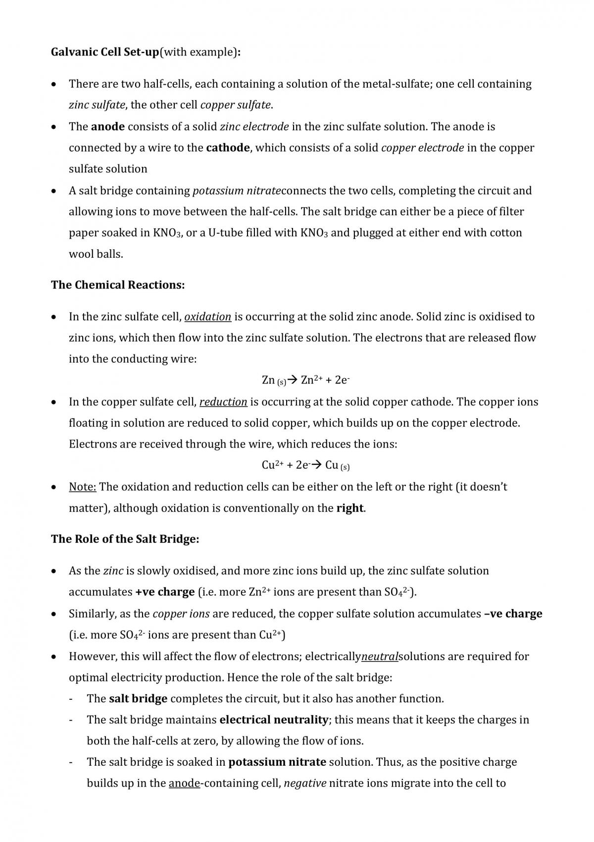 Year 12 Chemistry Study Notes Module 1: Production of Materials ...