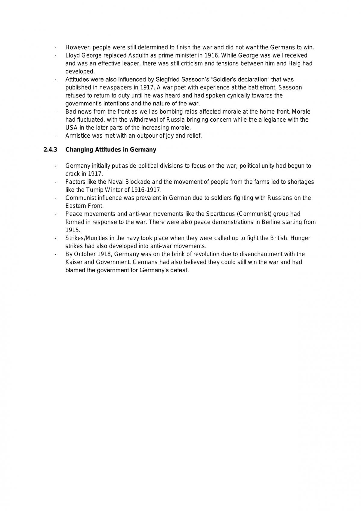 Core Study World War 1 | Modern History - Year 12 HSC | Thinkswap