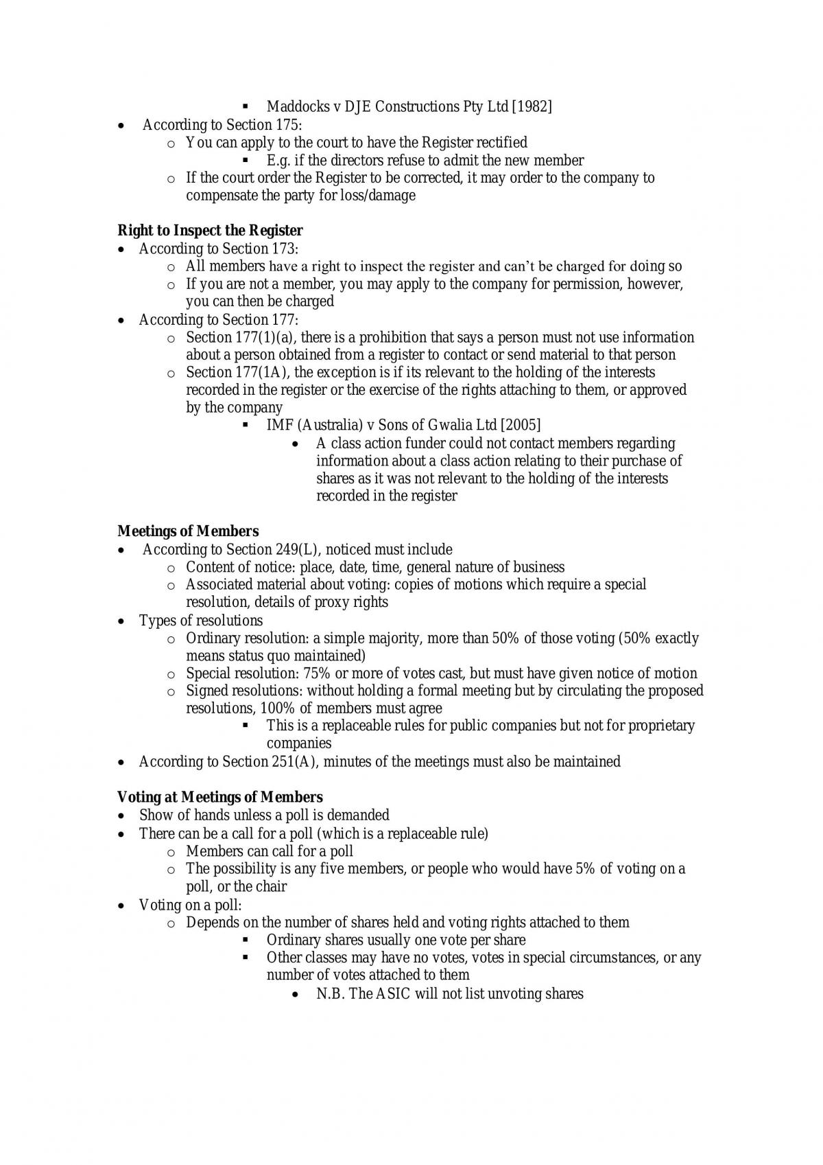 Applied company law notes | 79014 - Applied Company Law - UTS | Thinkswap