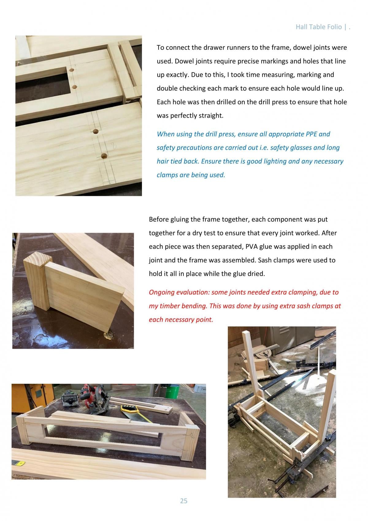 Hall Table Portfolio | Industrial Technology - Year 11 HSC | Thinkswap