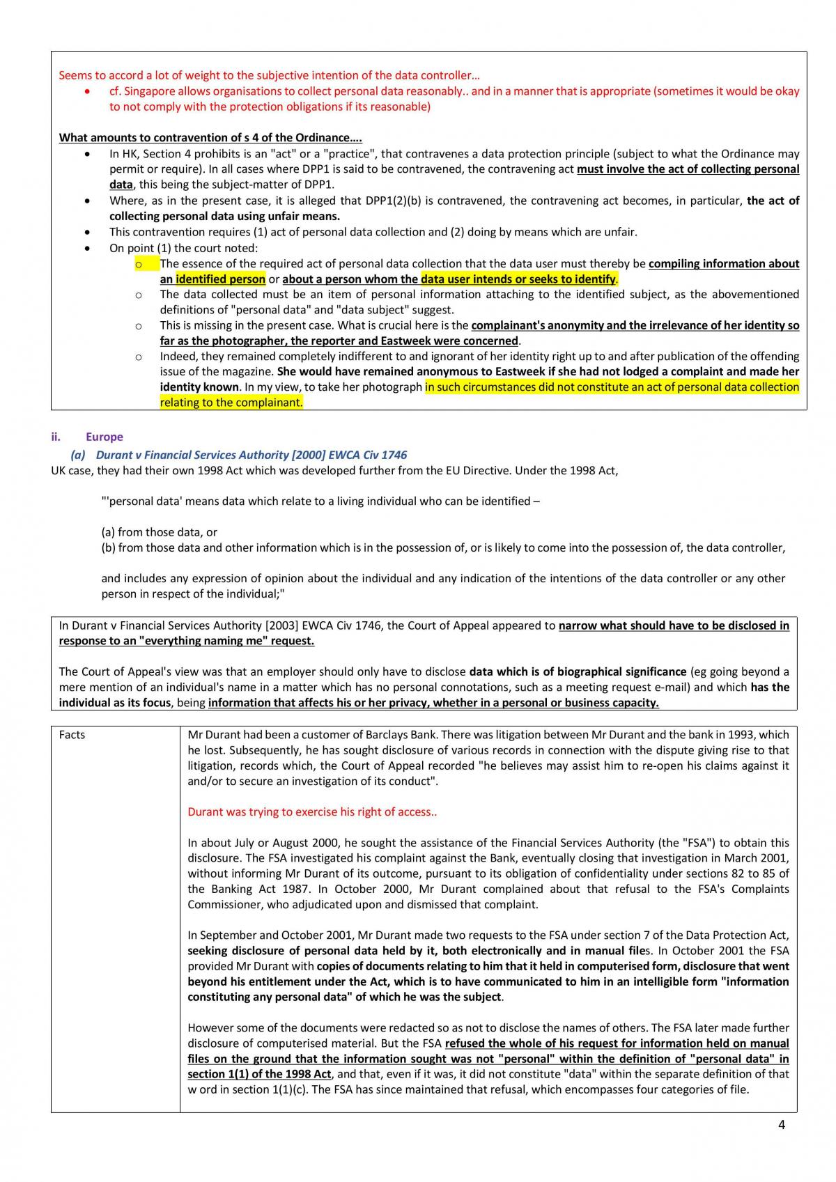 Data Privacy Master Notes for Entire Term | LAW486 - Privacy and Data ...