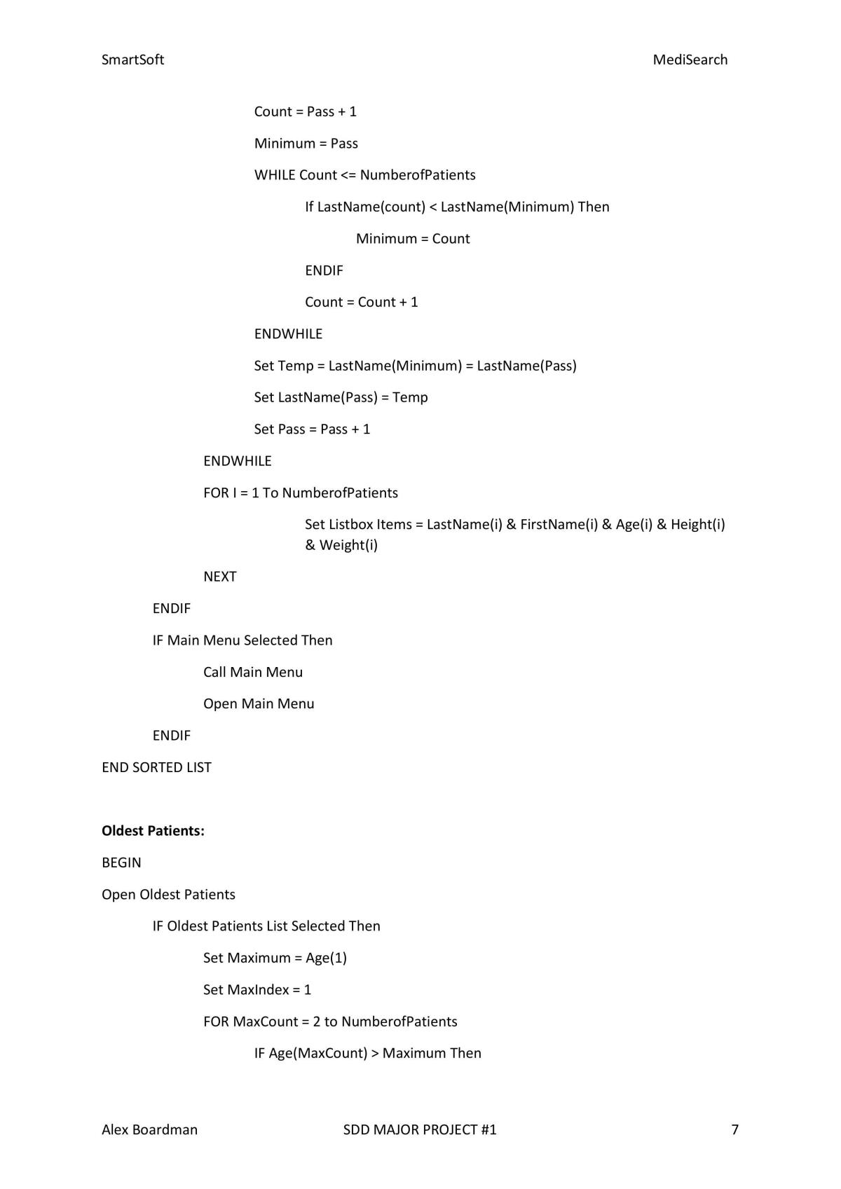 Major Project for Software Design and Development | Software Design and ...