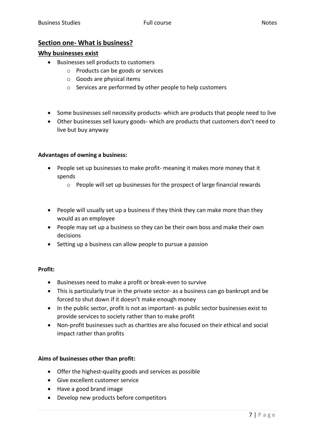 Business textbook notes | Business - A Level A Levels AQA | Thinkswap